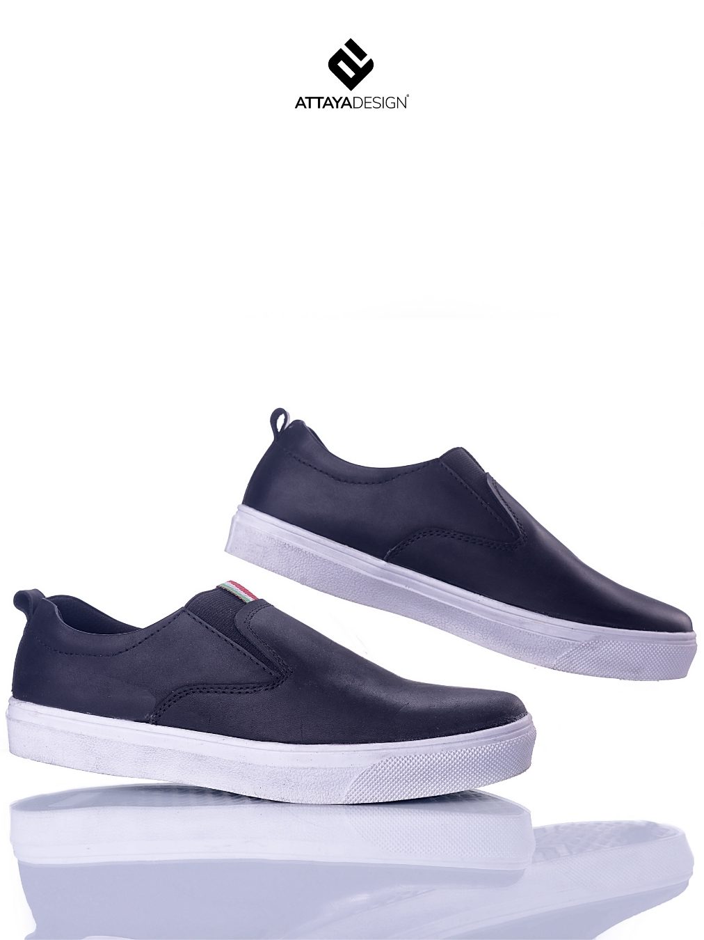 Jual ATTAYA DESIGN Sepatu Pria Sneakers Slip On Kulit Asli Original ...