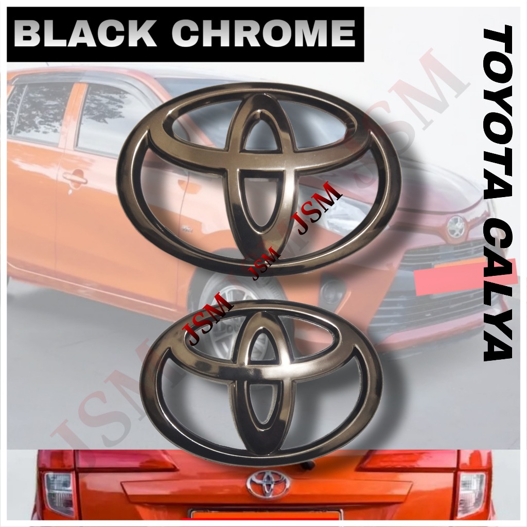 Jual Emblem Logo Toyota CALYA Black Chrome/ Logo Grill Depan Calya ...