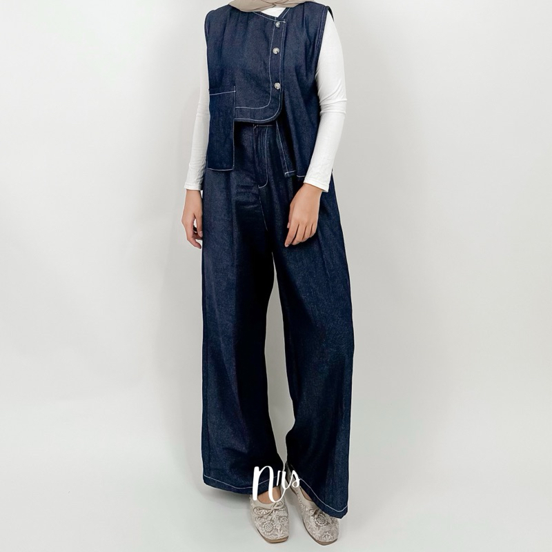 Jual Neric Story - Ceara Denim Set | One Set Denim | Shopee Indonesia