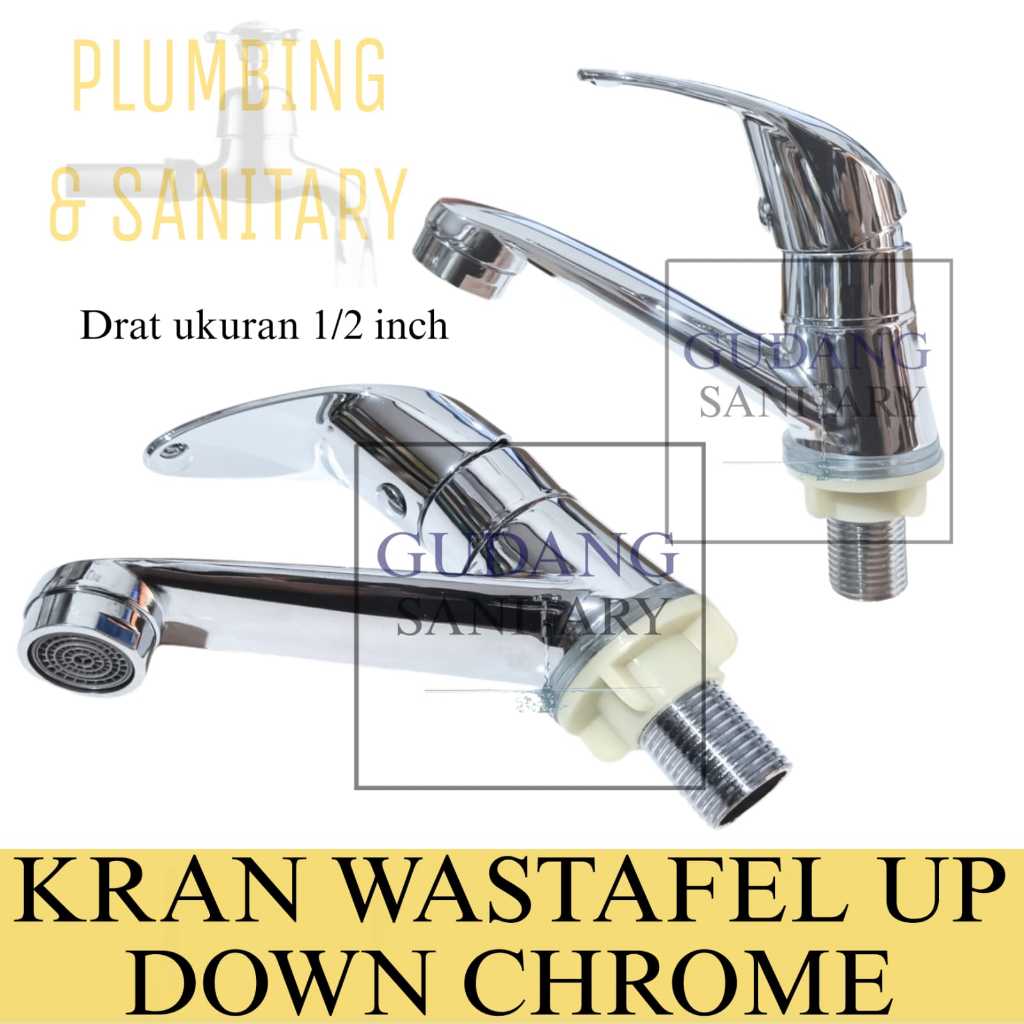 Jual kran wastafel up down CHROME keran cuci tangan kran wastafel ...