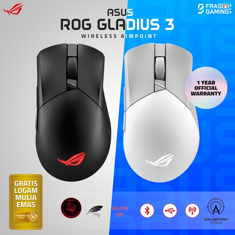 Jual ASUS ROG Gladius III Wireless AimPoint Lightweight 79-gram ...