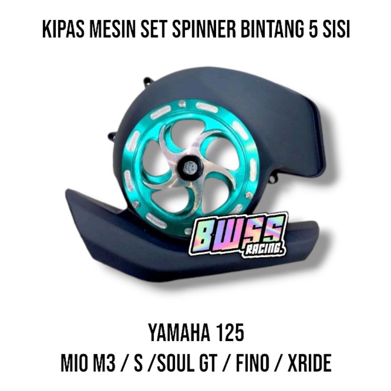 Jual Tutup cover kipas mesin set spinner putar almunium pnp yamaha mio ...