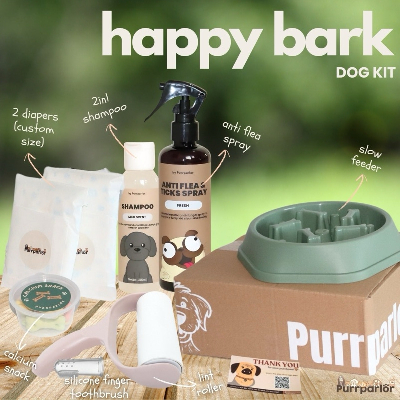 Jual Happy Bark - DOG KIT (Peralatan Anjing Lengkap) | Shopee Indonesia