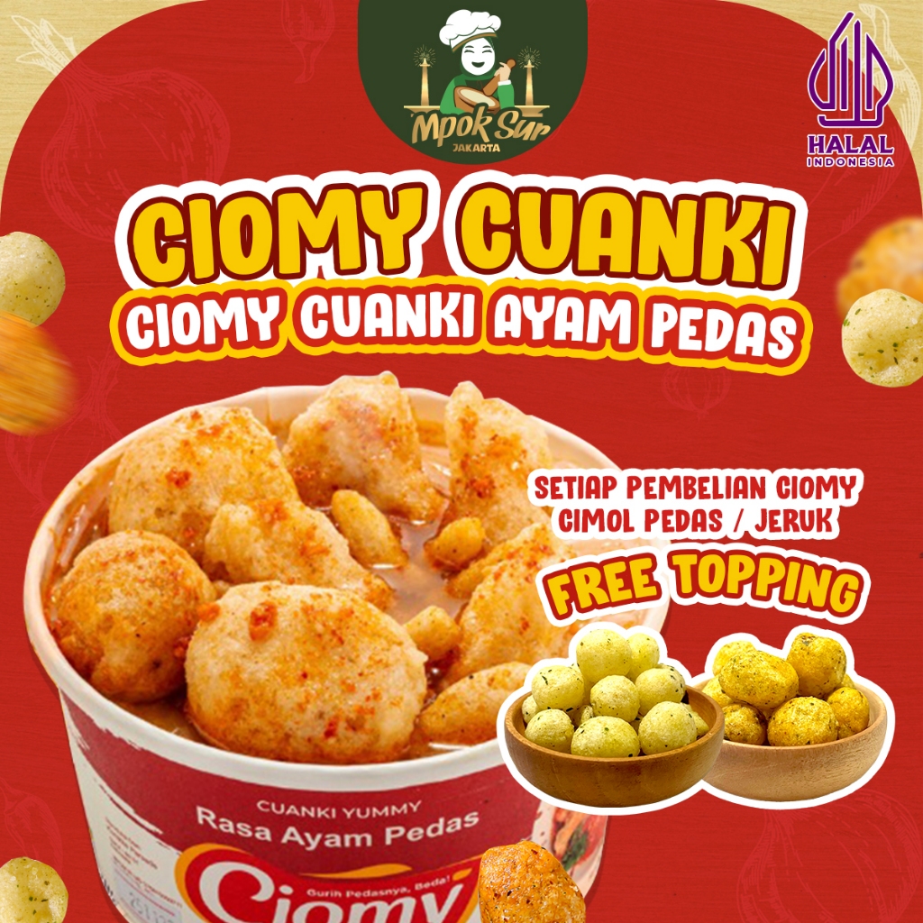 Jual Mpok Sur - Ciomy Cuanki Ayam Pedas Cuangki Ciomy Cup Besar Halal ...