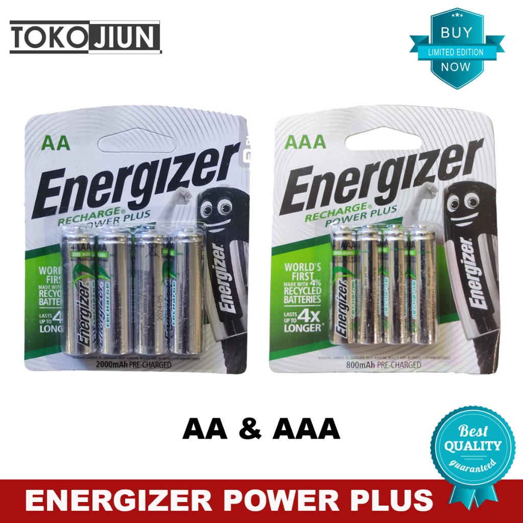 Jual Energizer Power Plus AA AAA Recharge Isi Ulang Battery Baterai Batere Energizer | Shopee ...
