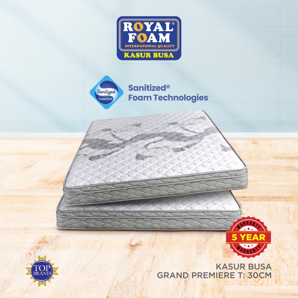 Jual Kasur Busa Royal Foam Grand Premiere T30cm & T20cm Putih Double ...