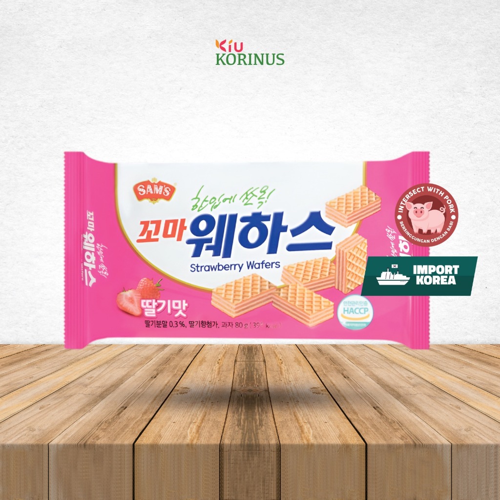 Jual K- Sam's Wafers Strawberry/Snack Korea/Wafer Isi Krim Rasa ...