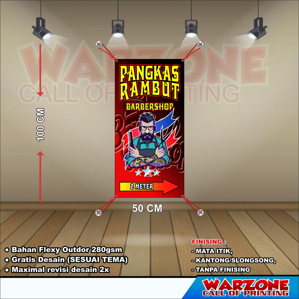 Jual SPANDUK/MMT/BANNER PANGKAS RAMBUT/POTONG RAMBUT/BARBERSHOP ...