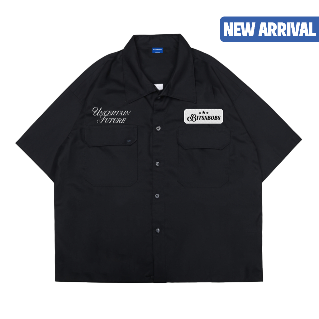 Jual Bitsnbobs76 - Work Shirt Boxy Brice Black | Shopee Indonesia