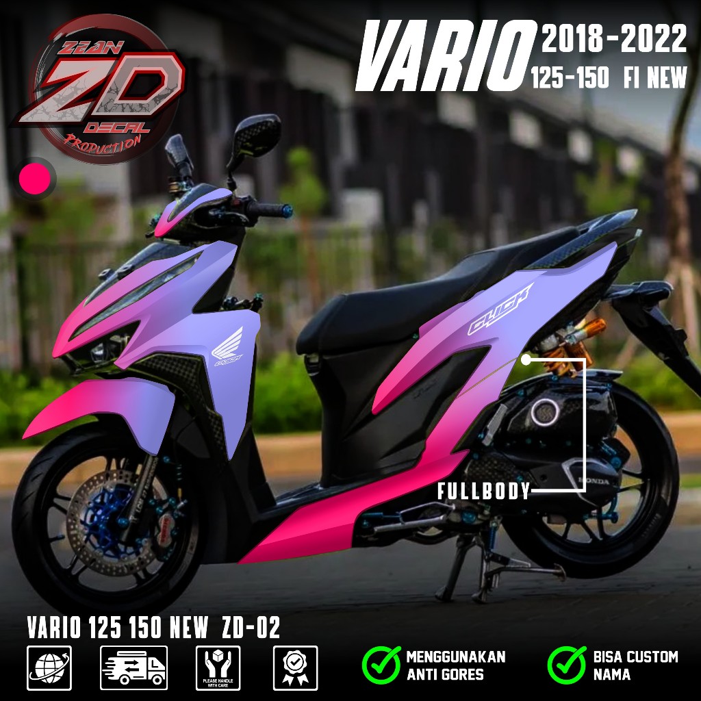 Jual (COD) TERBARU Decal Sticker Honda Vario New 125 150 Full body ...