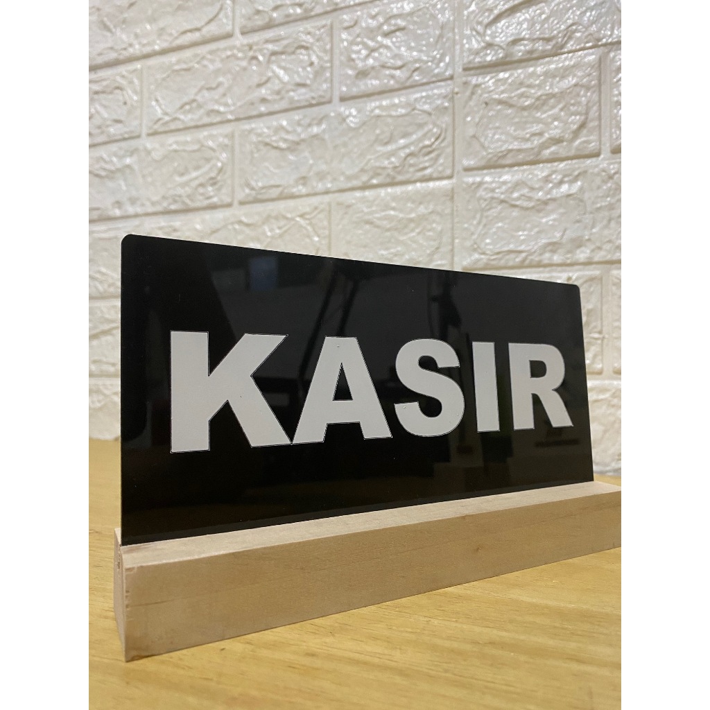Jual Stand Kayu Kasir / Pesan & Bayar Disini + Akrilik Ukuran 20 x 10 ...