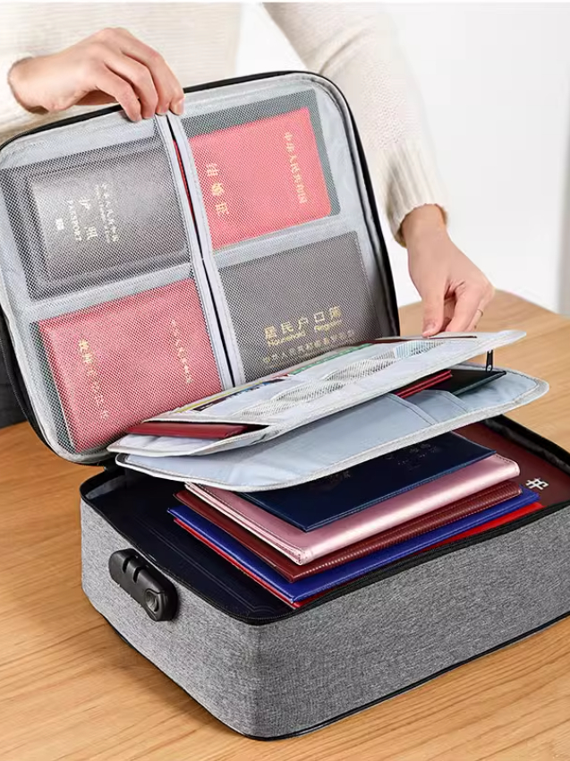 Jual Tas Penyimpanan Dokumen 3 Layer Storage Bag Sertifikat File Tempat ...