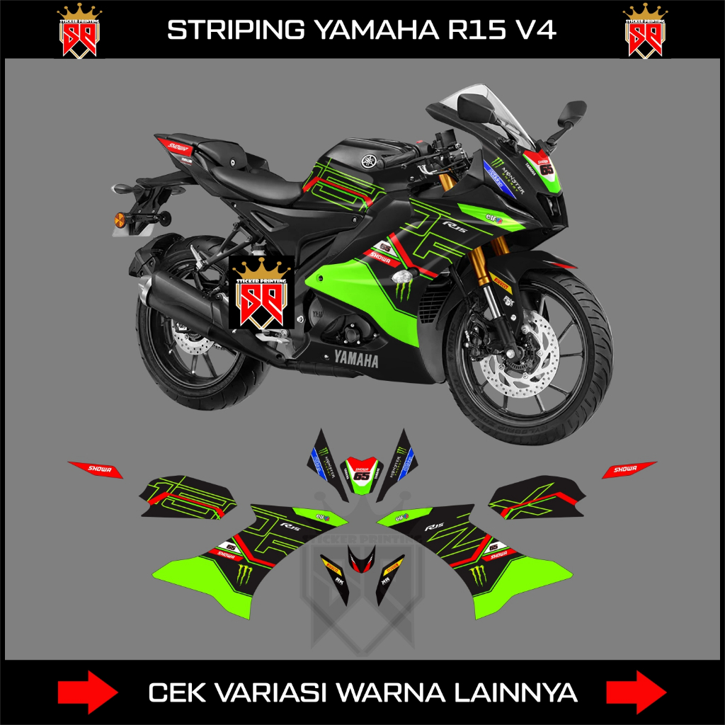 Jual STRIPING R15 V4 YZF V4 RM1 /DECAL STICKER YAMAHA R15V4 YZFV4 ...