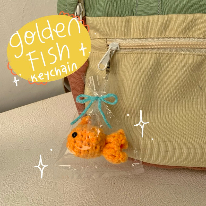 Jual golden fish keychain| goldfish keychain| ponyo keychain| gantungan ...