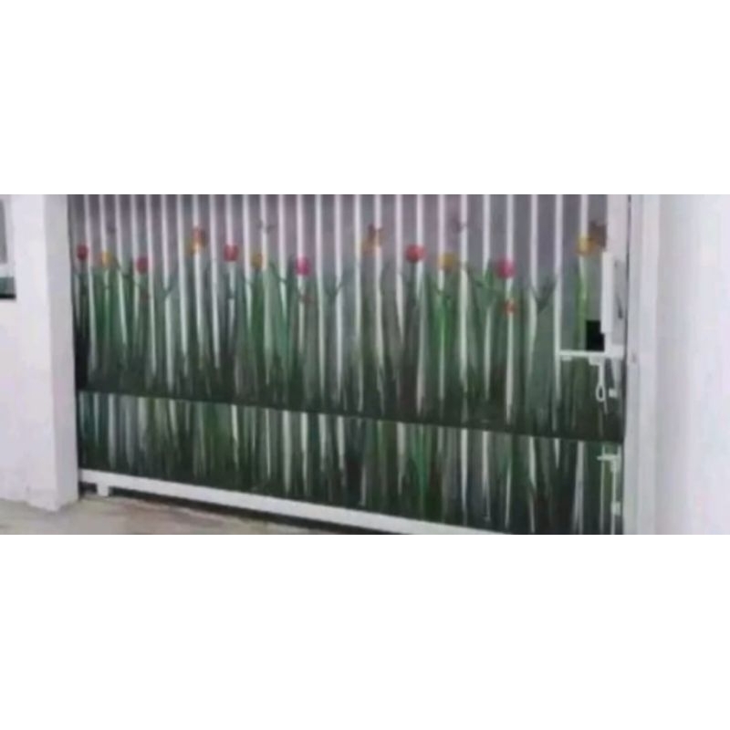 Jual Fiber Plat Roll Penutup Pagar Motif BUNGA TULIP Top Quality ...