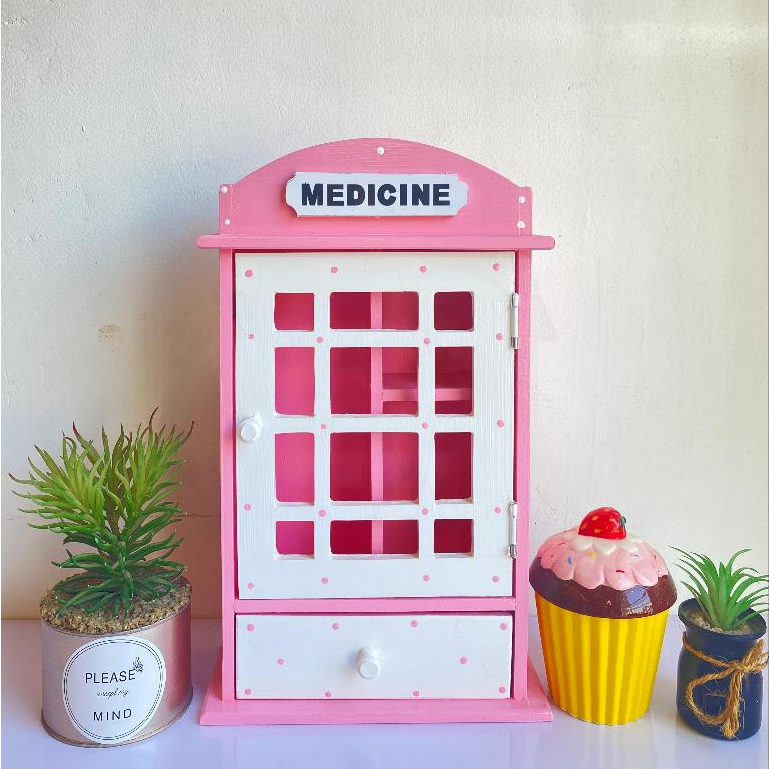 Jual PSO Kotak Obat P3k Rak Penyimpanan Gantung Dinding Kayu Laci ...