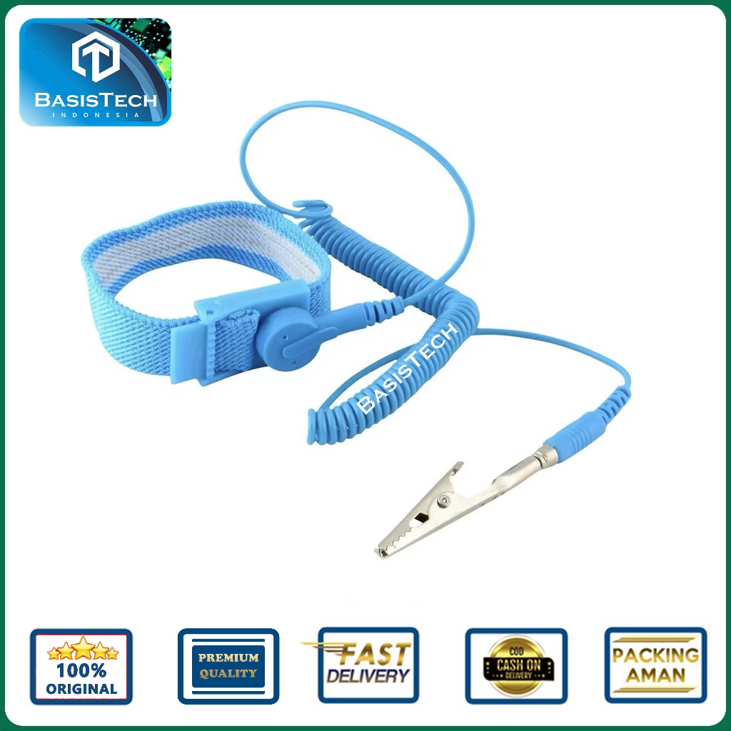 Jual ANTI STATIC WRIST STRAP ESD WITH WIRE | Shopee Indonesia