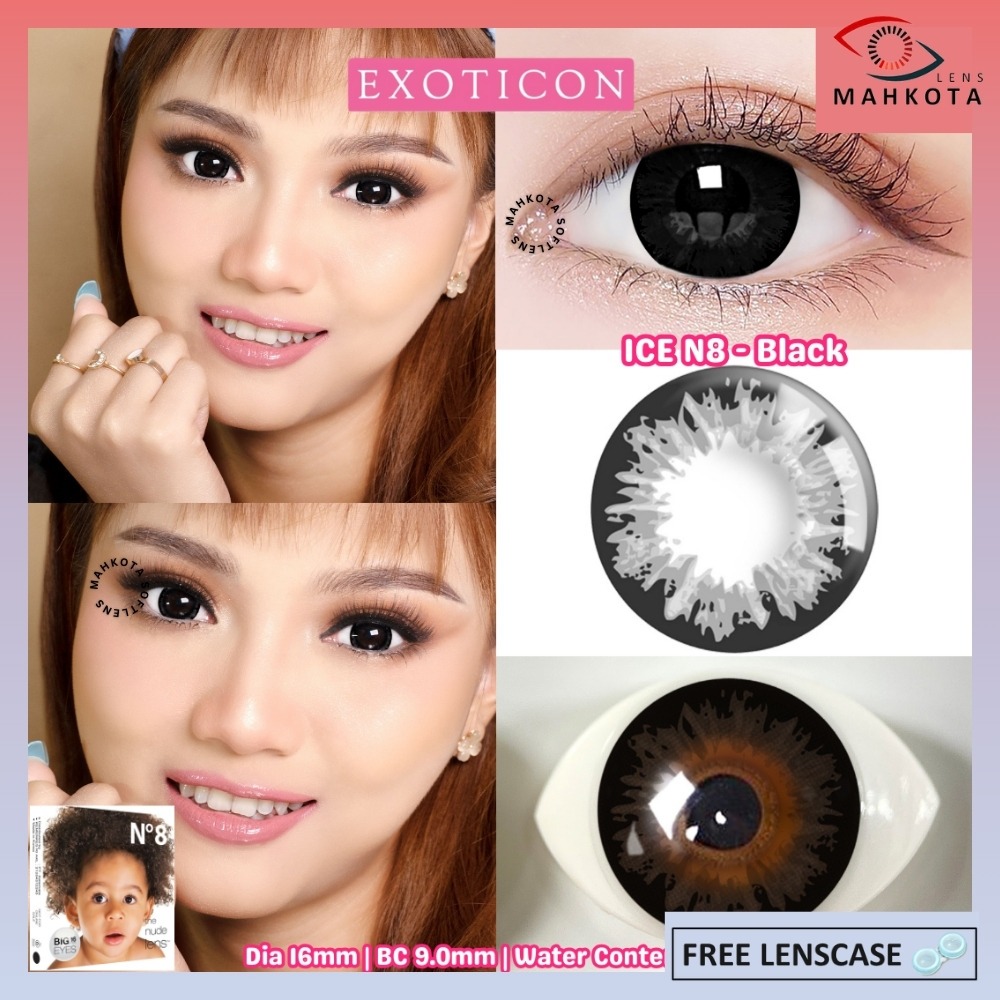 Jual SOFTLENS ICE N8 / NORMAL & MINUS (-0.50 s/d -6.00) BIG EYES / 16MM ...