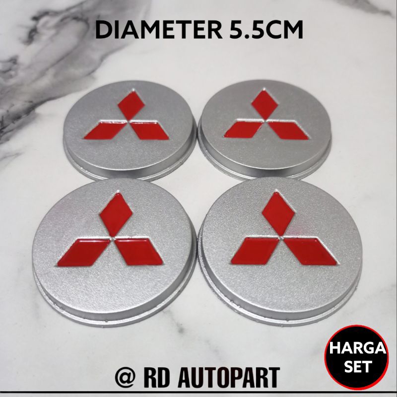 Jual Tutup Velg Dop Roda Mitsubishi Kuda Silver Logo Merah Harga Set ...