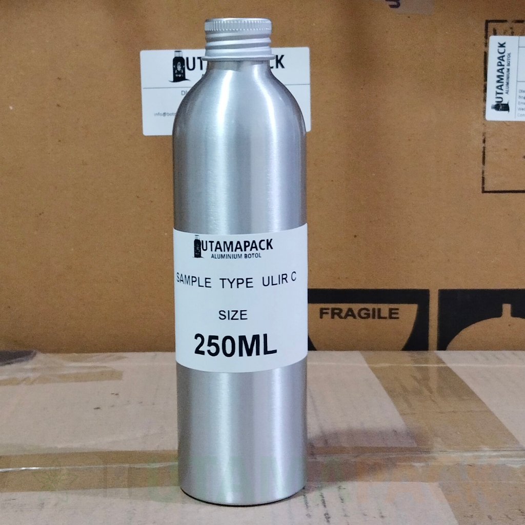 Jual Botol Aluminium 250ml dengan Tutup Aluminium Ulir+ Seal baru 100% ...