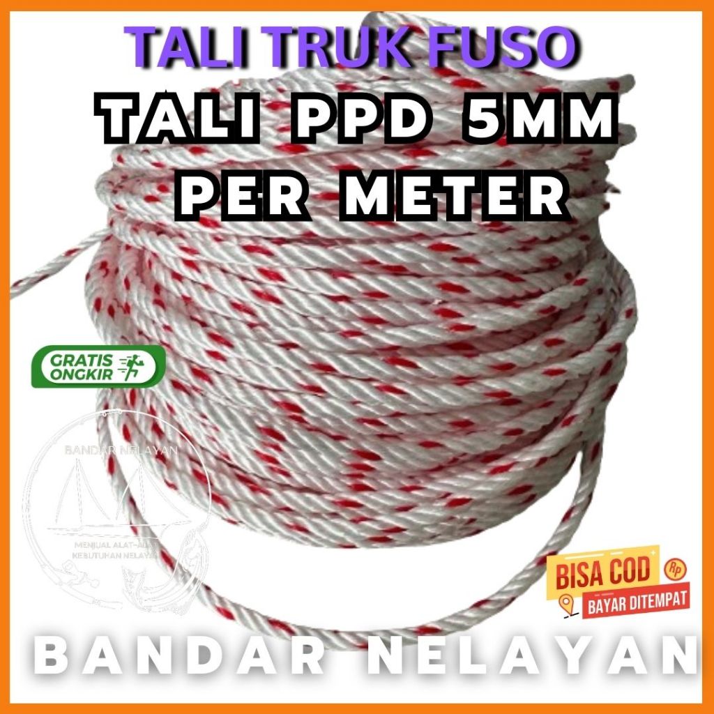 Jual TALI TAMBANG 5MM (ECERAN) TALI 5MM / TAMPAR 5MM / TALI PPD 5MM ...