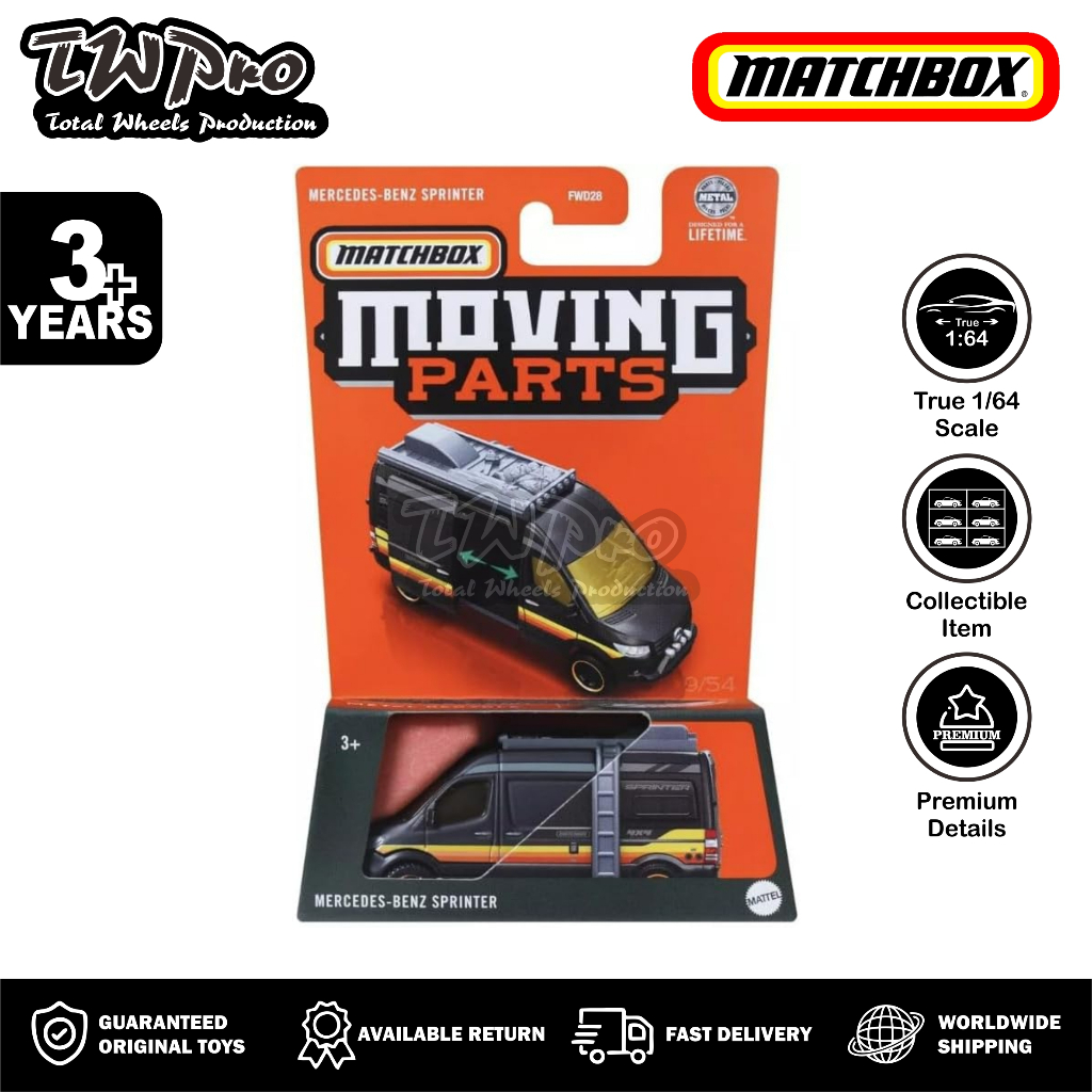 Jual Matchbox Moving Parts Mercedes-Benz Sprinter Van 1:64 - TWPro ...
