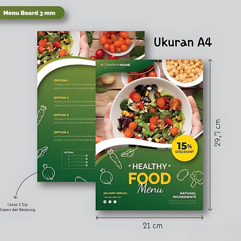 Jual Cetak Papan Menu / Menu Board 2 Sisi Timbal Balik | Menu Cafe ...