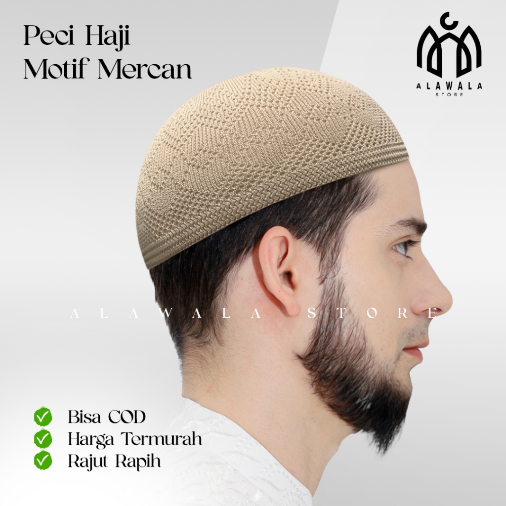 Jual Peci Rajut Sholat New Mercan by Alawala | Shopee Indonesia