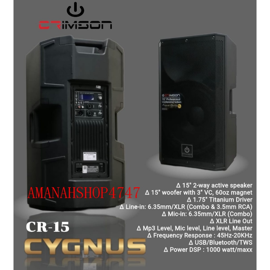 Jual SPEAKER AKTIF 15 INCH CR15 CYGNUS CR-15 CYGNUS ORIGINAL | Shopee Indonesia