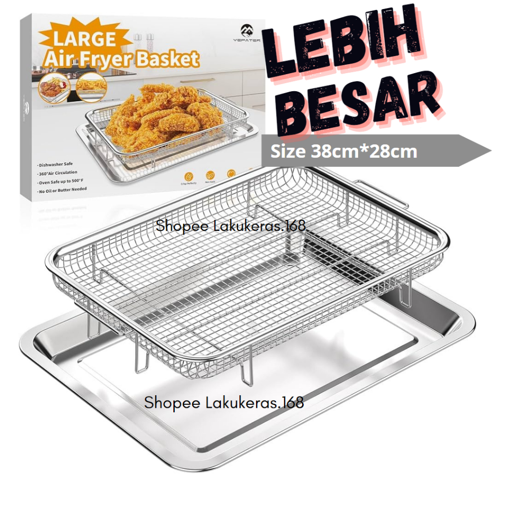 Jual Peniris Minyak Cooper Crisper Tray/ Oven Tray/ Cooling Rack ...