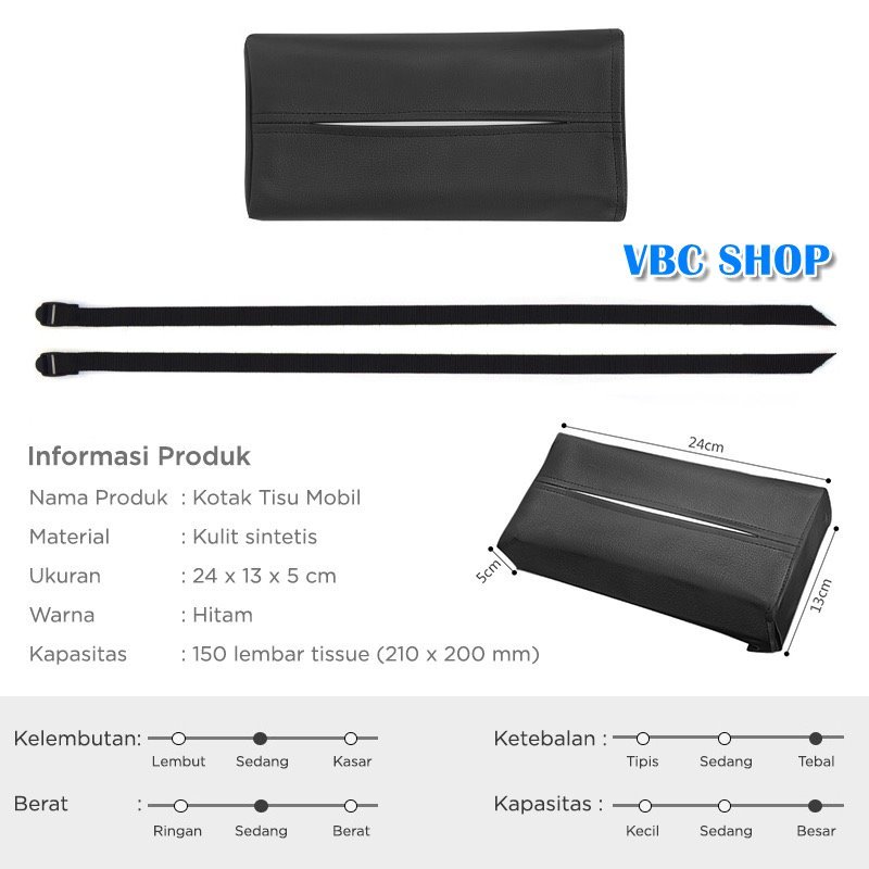 Jual Tempat Tissue Mobil Kulit premium Uk 24 x 13 x 5 cm | Shopee Indonesia