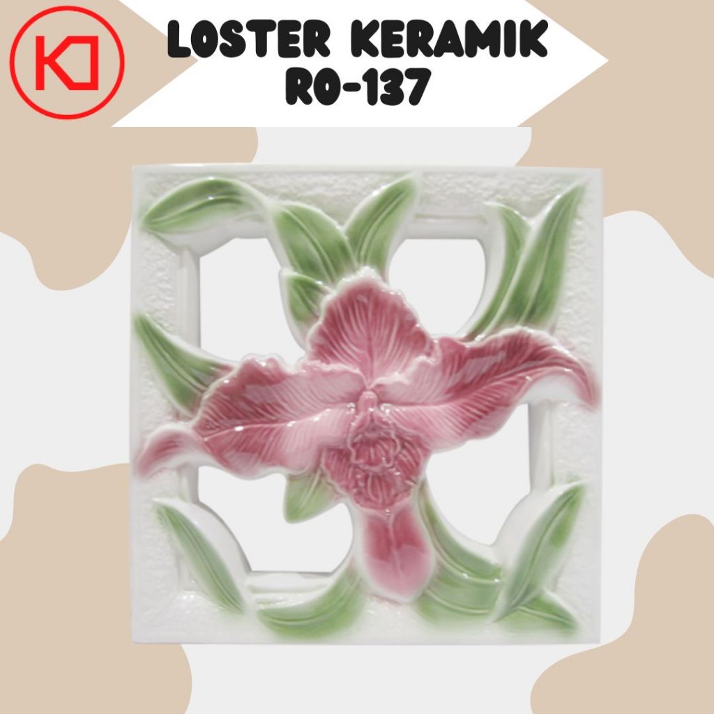 Jual Loster/Roster/Angin-angin Keramik Motif Trisensa RO-48 C LILAC ...