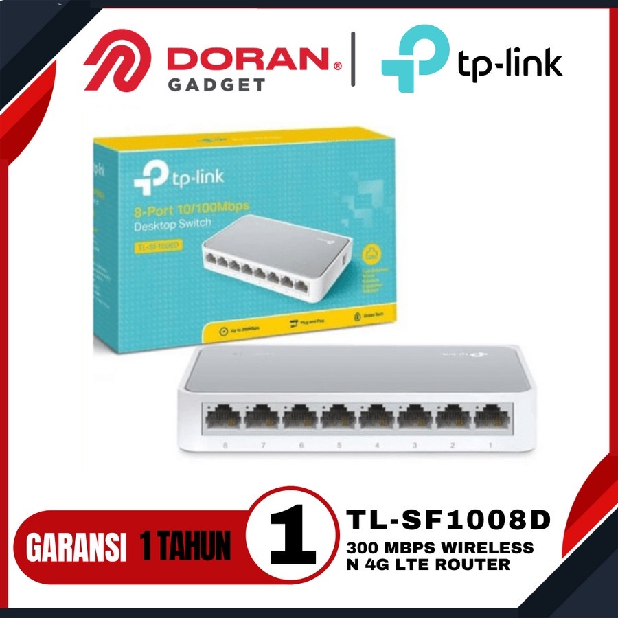Jual Switch 8 Port TP Link SF1008D 8-Port 10/100Mbps Desktop Switch ...