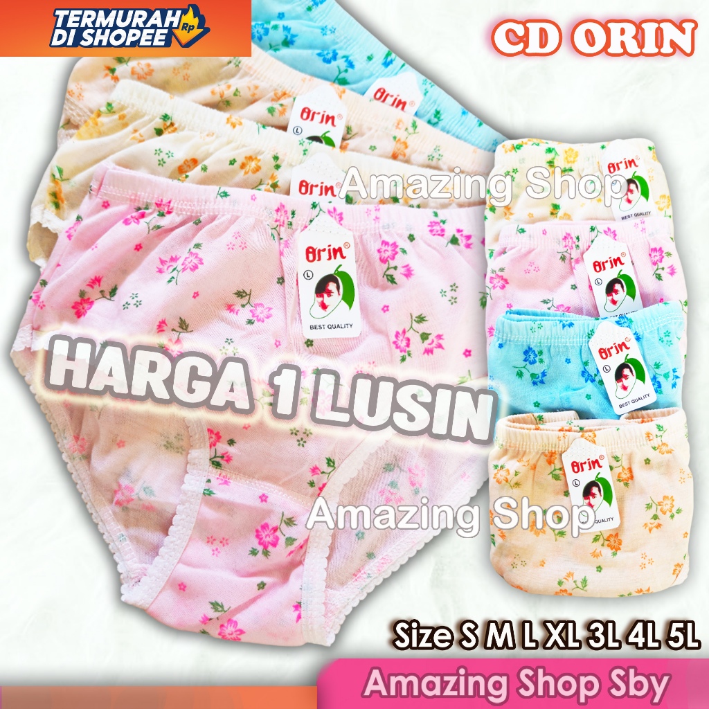 Jual 1 Lusin / 12 Pcs Celana Dalam Wanita ORIN / CD wanita Orin Termurah | Shopee Indonesia
