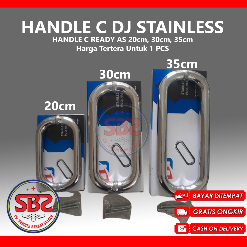 Jual DJ Handle C Stainless As 20cm, As 30cm, As 35cm READY Black, White ...