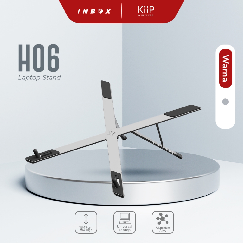 Jual KiiP H06 Laptop Stand Tablet Holder Foldable Aluminium Multifungsi Dudukan Macbook Portable ...