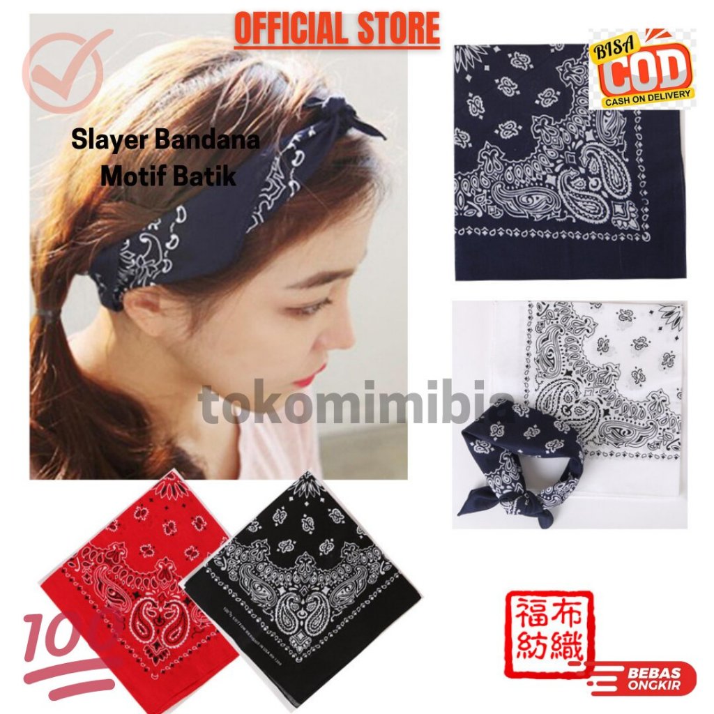 Jual Slayer Bandana Motif Batik/ Slayer Kain Batik Syal Multifungsi ...