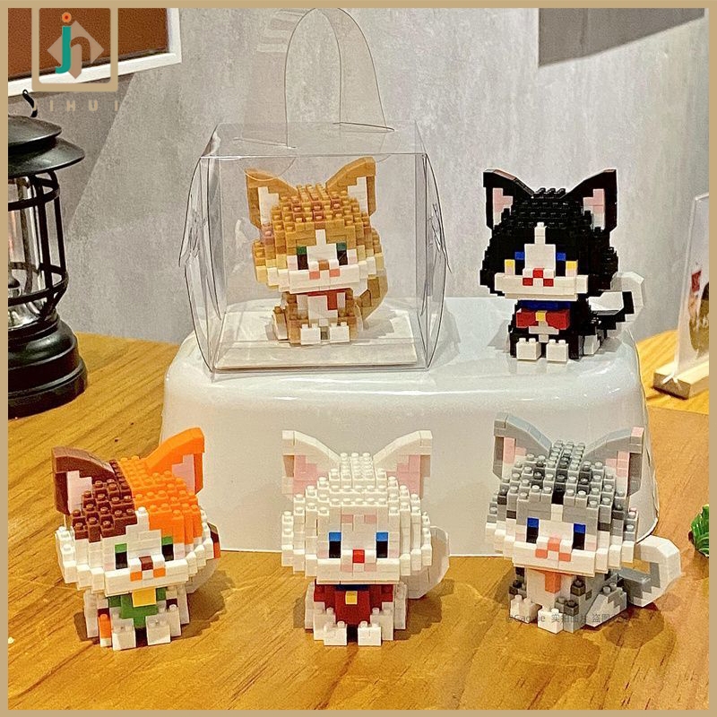 Jual JIHUI Mainan Balok Susun Nano Block Anak DIY 3D Mini Toys kucing ...