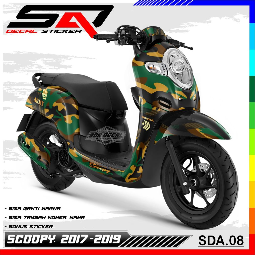 Jual Decal Sticker Custoom Full Body SCOOPY NEW 2016-2019 Decal Stiker ...