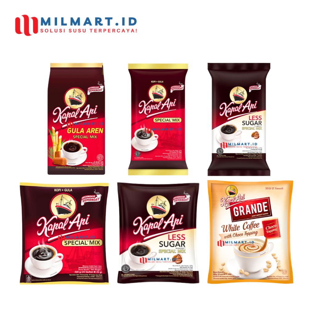 Jual KAPAL API SPECIAL MIX POUCH ISI 10/20 SACHETS GULA AREN/LESS SUGAR ...