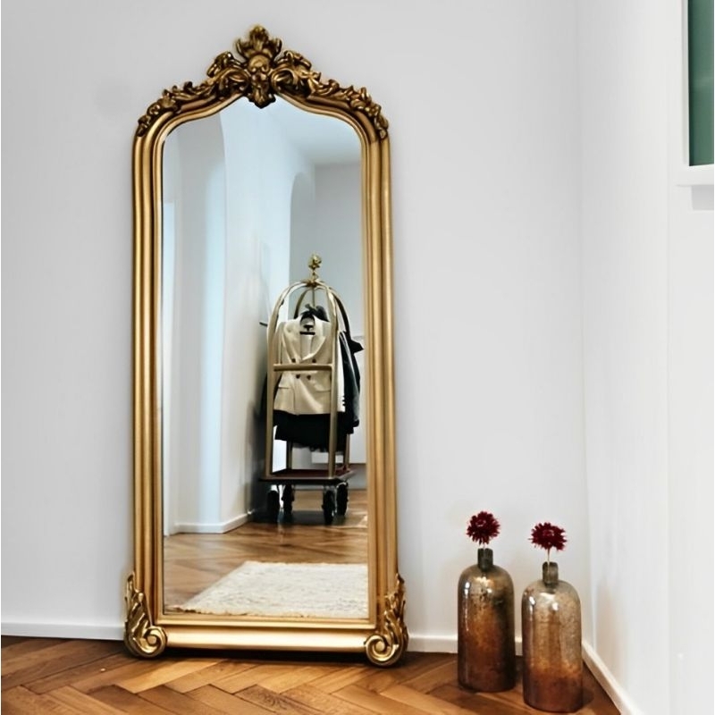 Jual STANDING MIRROR FULL BODY FRAME CERMIN UKIRAN MEWAH AESTHETIC ...