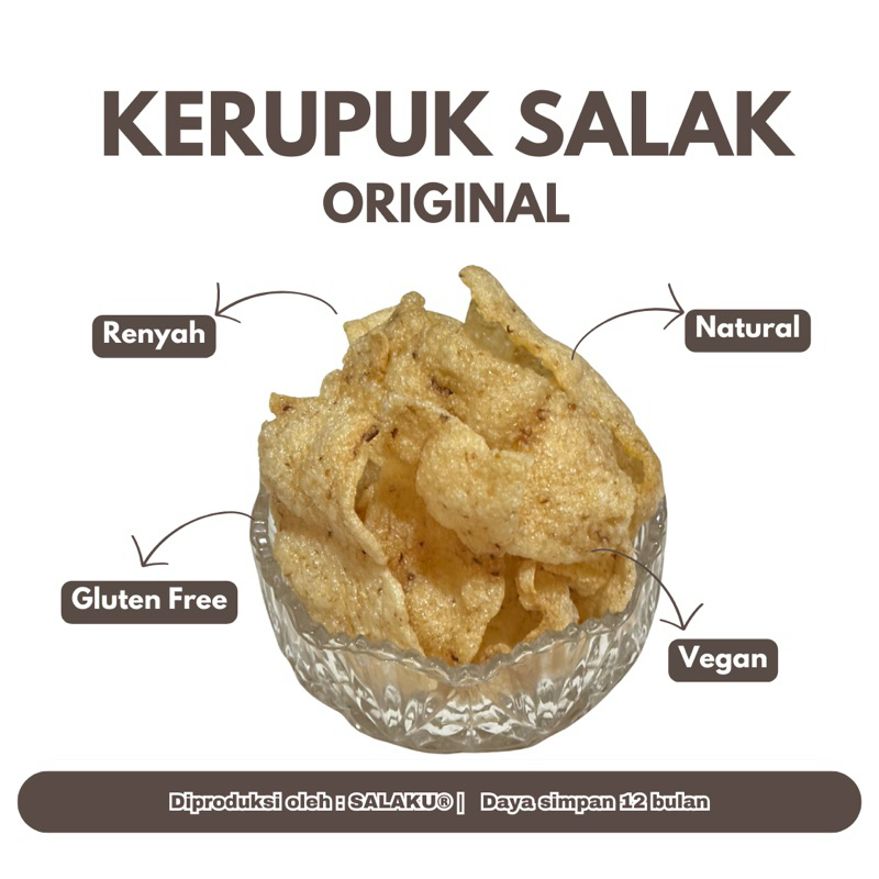 Jual Kerupuk Salak SALAKU®️50 gr varian Original | Shopee Indonesia