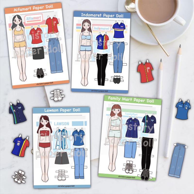 Jual Minimart Paper Doll || Bongkar Pasang || Boneka Kertas | Shopee ...