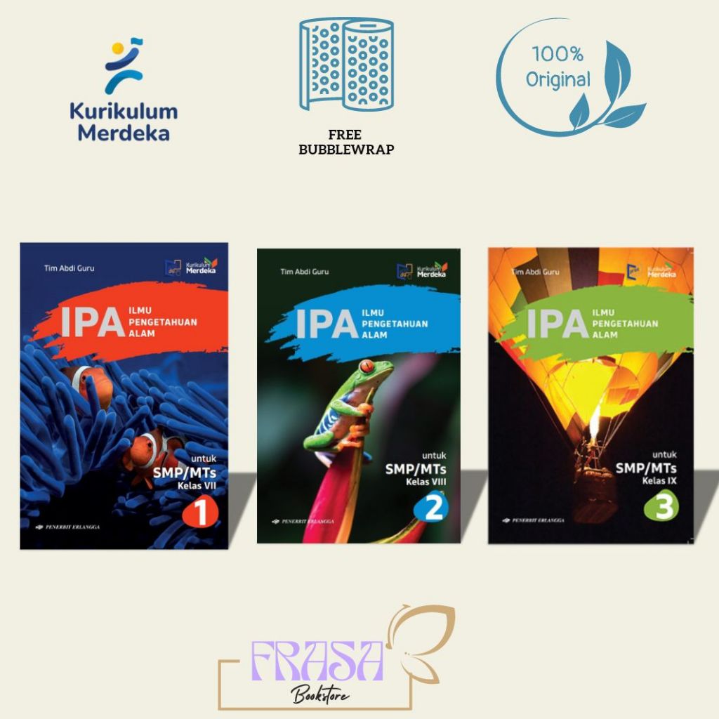 Jual IPA SMP/MTS KELAS 7, 8, 9 KURIKULUM MERDEKA (PENERBIT ERLANGGA) | Shopee Indonesia