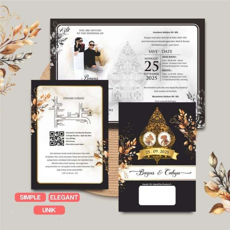 Jual UNDANGAN PERNIKAHAN WAYANG UNDANGAN PERNIKAHAN ELEGANT KEKINIAN ...