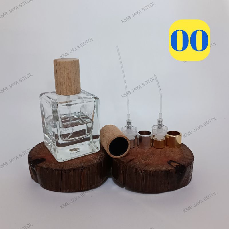 Jual BOTOL PARFUM PETAK TUTUP KAYU 50 ML SEMI PRESS | Shopee Indonesia