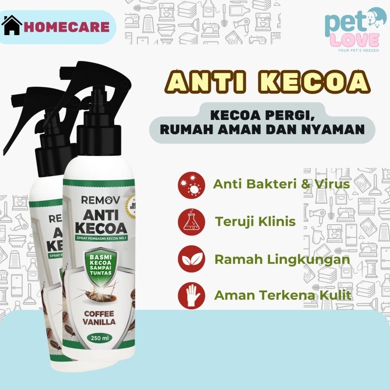 Jual REMOV Spray Pembasmi Kecoa dan Serangga Ampuh Cepat Ramah ...