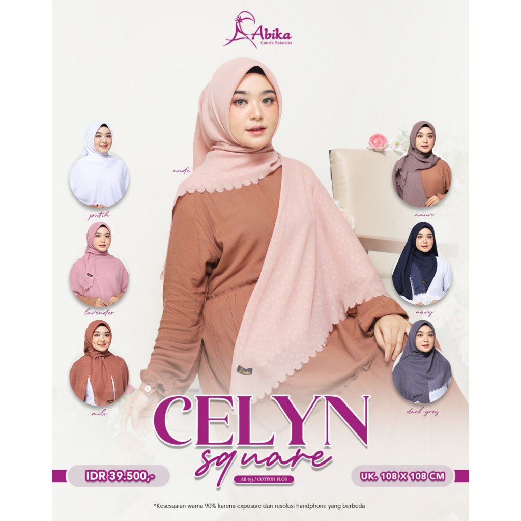 Jual ABIKA HIJAB CELYN SQUARE | Shopee Indonesia