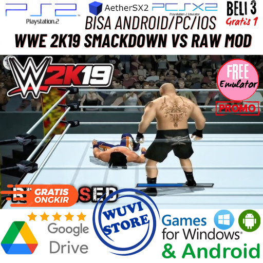 Jual PS2 WWE 2K19 SmackDown vs Raw Mod | Bisa di PC / Android / IOS ...