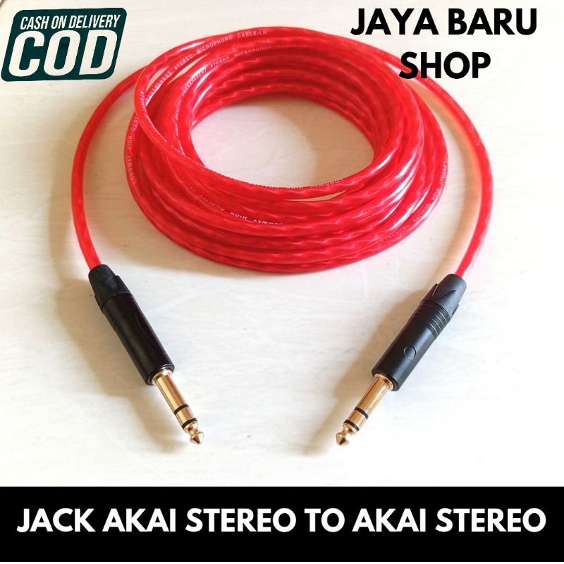Jual Kabel Jack Akai Trs 6,5mm Stereo To Akai Stereo 50cm sampai 10meter | Shopee Indonesia